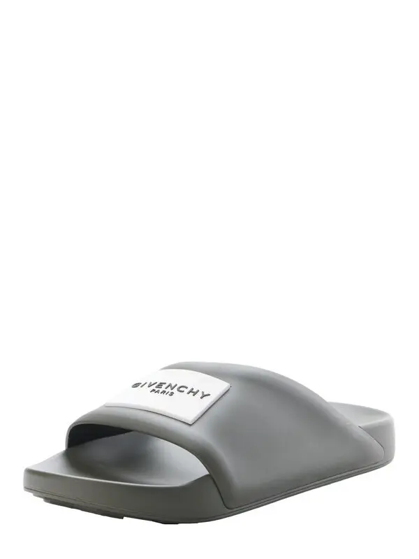 Givenchy Label Slide Sandal - Khaki