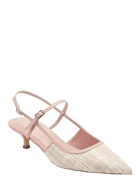 Marc Fisher Ceddy Slingback Kitten Heel Pumps - Light Pink