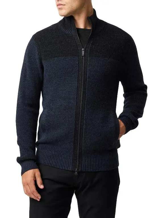 Rodd & Gunn Newall Merino Wool Zip Cardigan - Eclipse