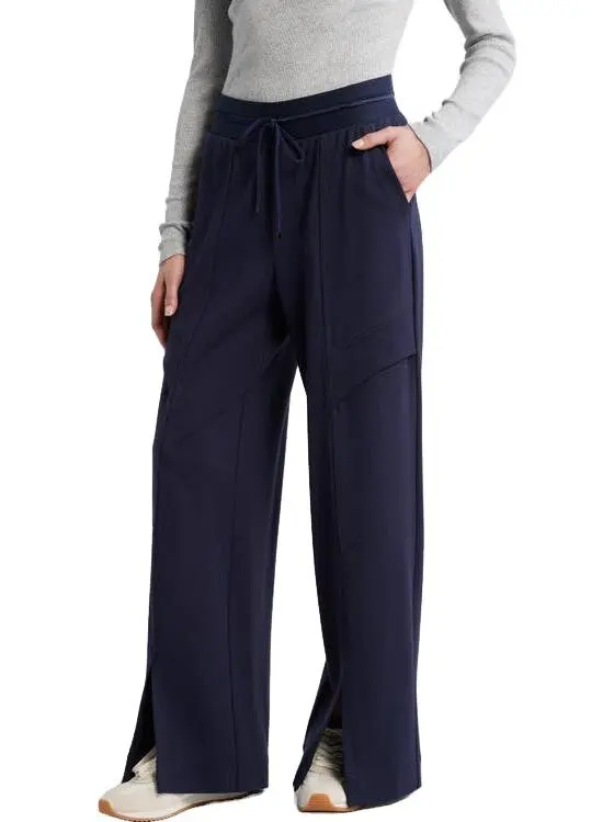 Wit & Wisdom Glider Skyrise Wide Leg Drawstring Pants - Navy