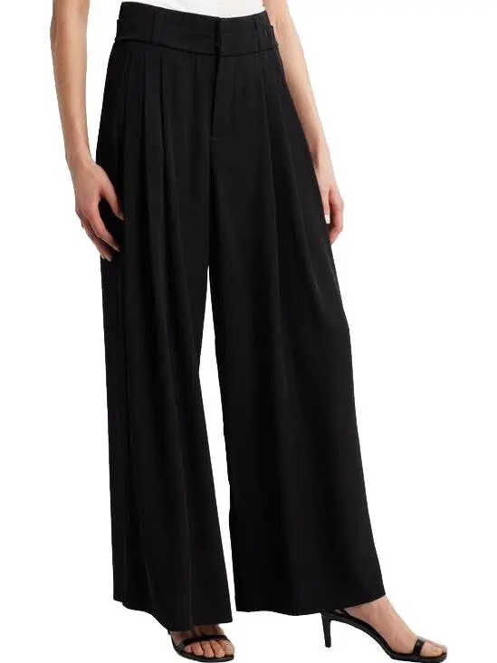 Wit & Wisdom Skyrise Triple Pleat Palazzo Pants - Black