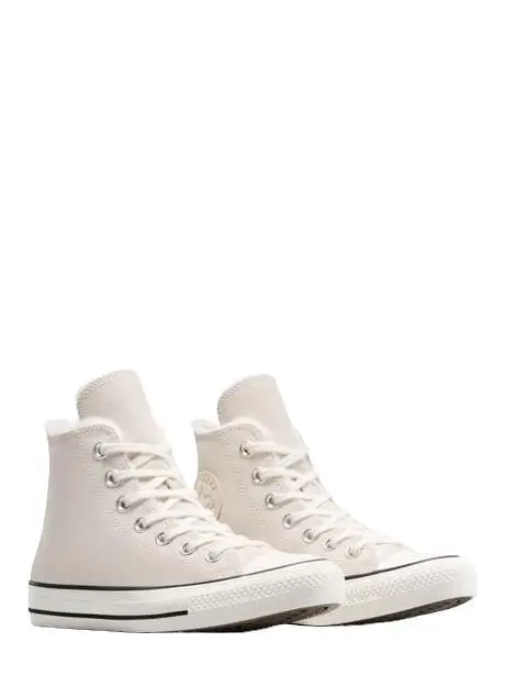 CONVERSE Chuck Taylor® All Star® Faux Fur Lined High Top Sneakers - Light Dune/egret/egret