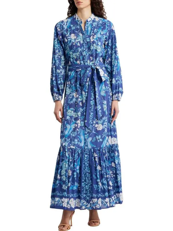 Kobi Halperin Zariah Floral Print Shirtdress - Indigo Multi