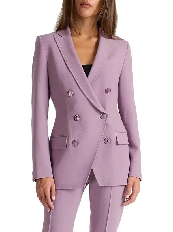 Santorelli Paco Double-breasted Six-button Jacket - Dusty Lilac