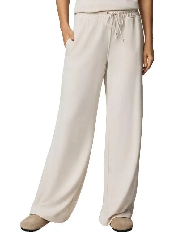 Splendid Waffle Knit Wide Leg Pants - Oak
