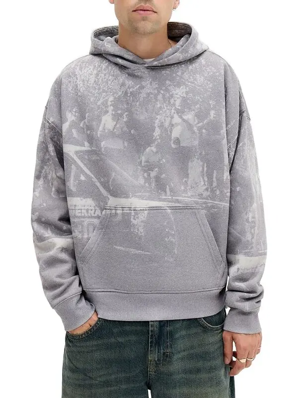 BDG URBAN OUTFITTERS Photographic Print Graphic Hoodie - Grey