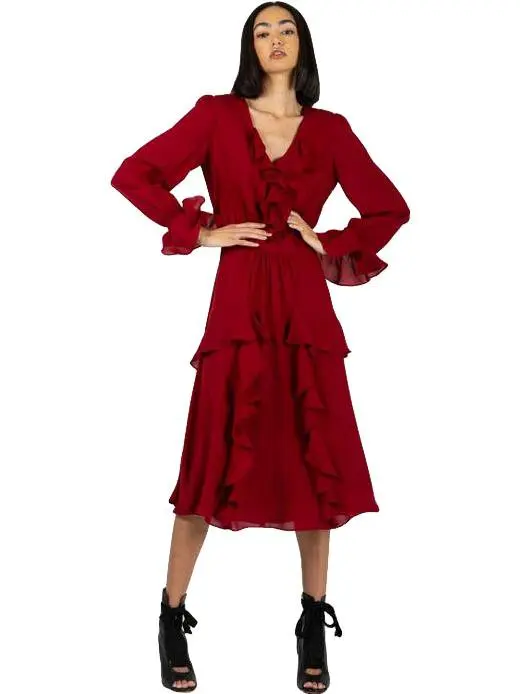 SECRET PON-PON Warby Dress - Crimson Red