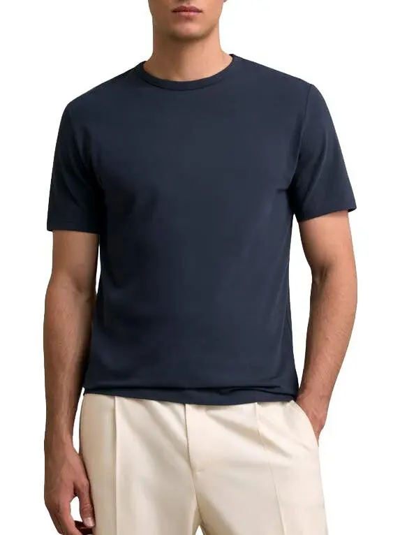 REISS Joe Stretch Cotton T-shirt - Navy