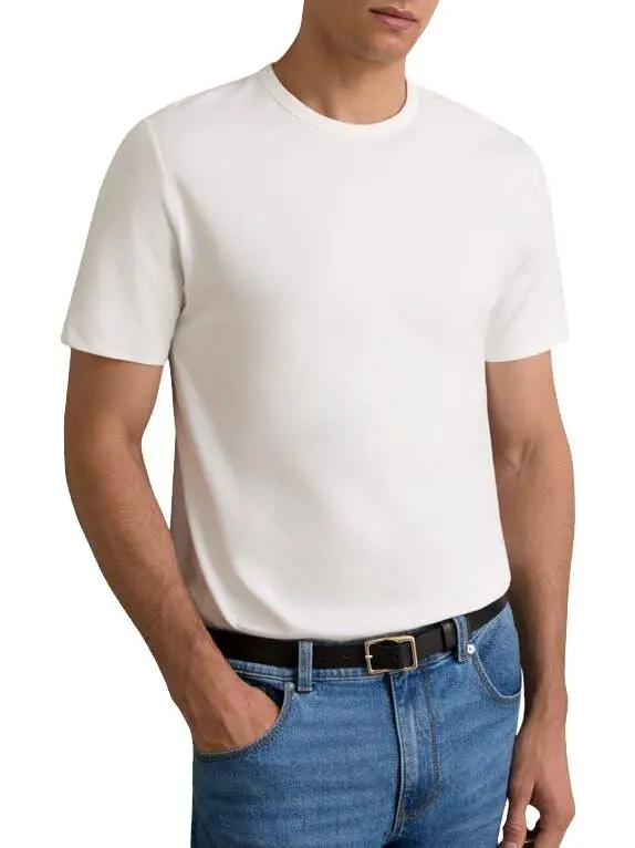 REISS Joe Stretch Cotton T-shirt - White