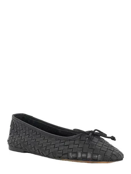 Dune London Heat Leather Ballet Flat - Black