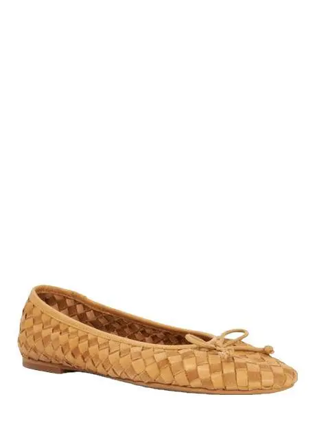 Dune London Heat Leather Ballet Flat - Tan Multi