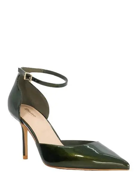 Dune London Calmness Pointed Toe Ankle Strap Pumps - Green