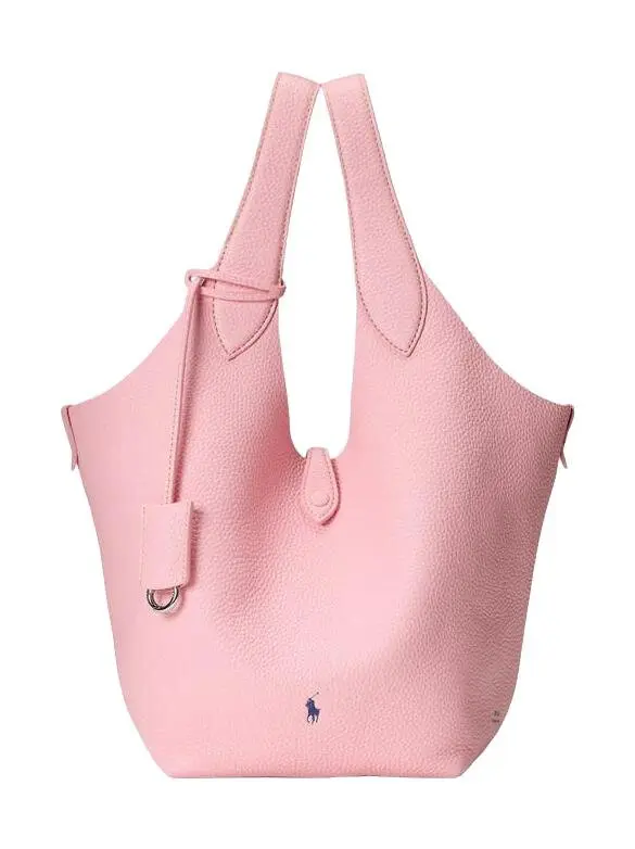 Polo Ralph Lauren Leather Tote - Cotton Candy