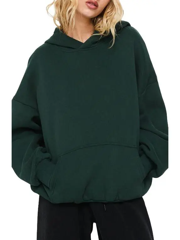 Princess Polly Graphic Cotton Blend Hoodie - Green/blue