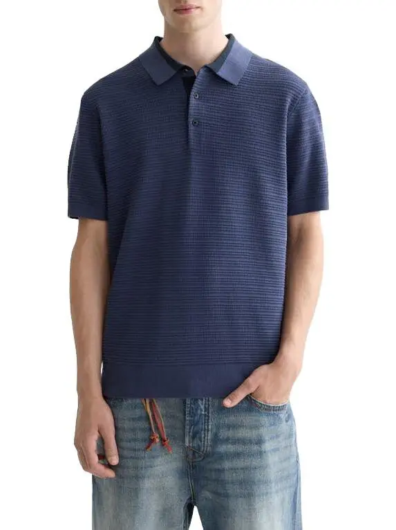 Scotch & Soda Structured Relaxed Polo - Ocean