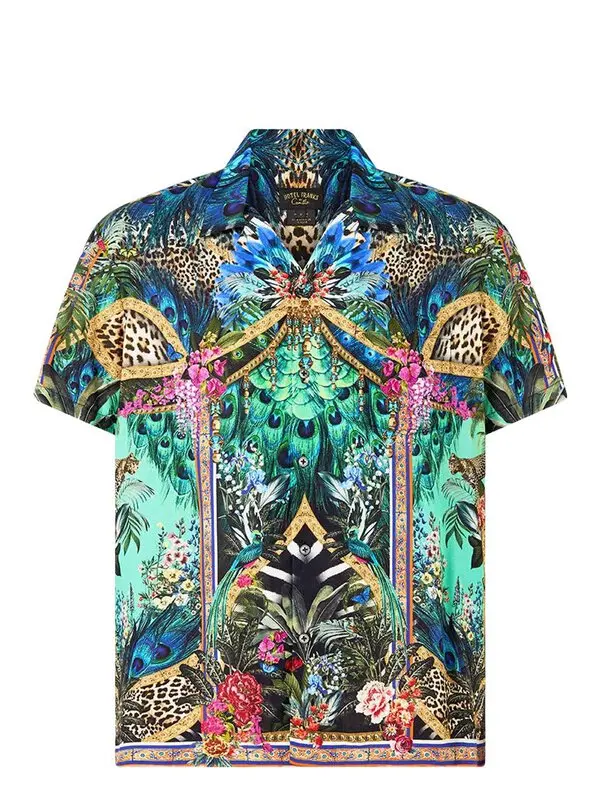 Camilla Short Sleeve Camp Collared Shirt - Animal Alchemy