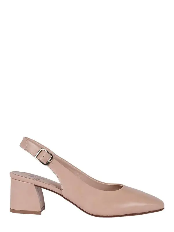 MENINA STEP Pia Leather Slingback Pump - Nude