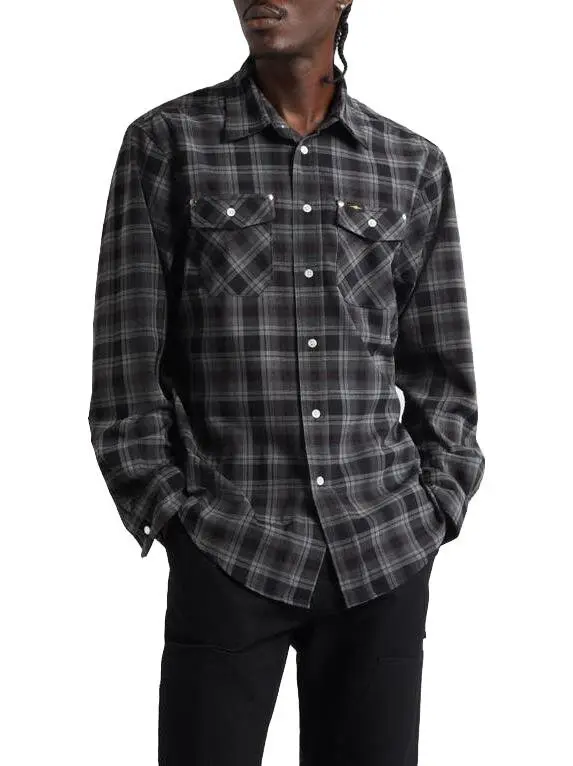 PHIPPS Workshop Plaid Flannel Button-up Shirt - Charcoal Plaid
