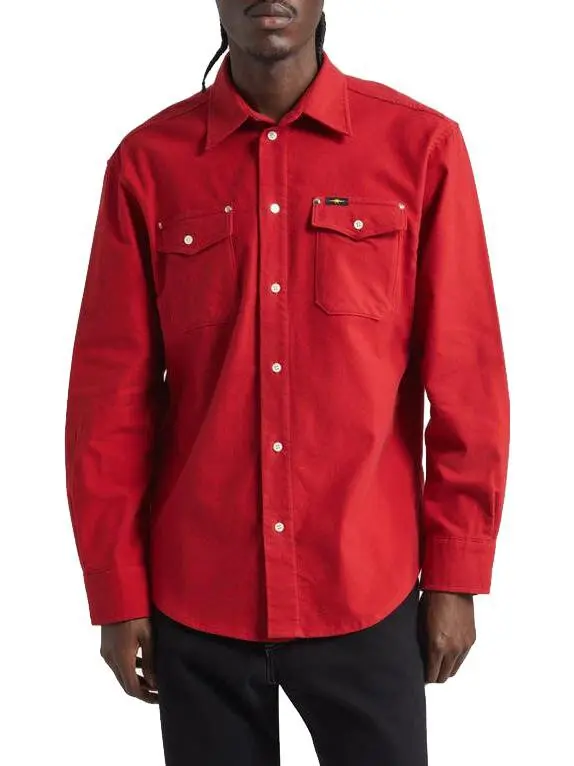 PHIPPS Workshop Plaid Flannel Button-up Shirt - Red Moleskin