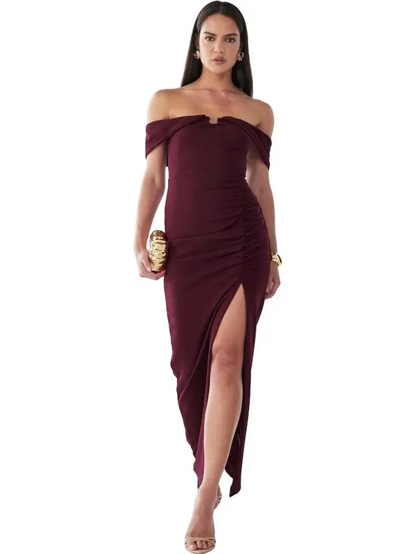 BWLDR Serena Maxi Dress - Burgundy