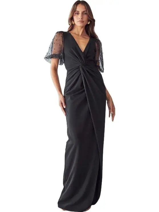 BWLDR Chiara Fit-and-flare Maxi Dress - Black