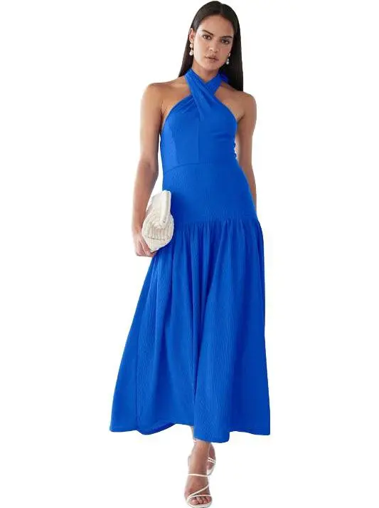 BWLDR Harvi Midi Dress - Bright Blue