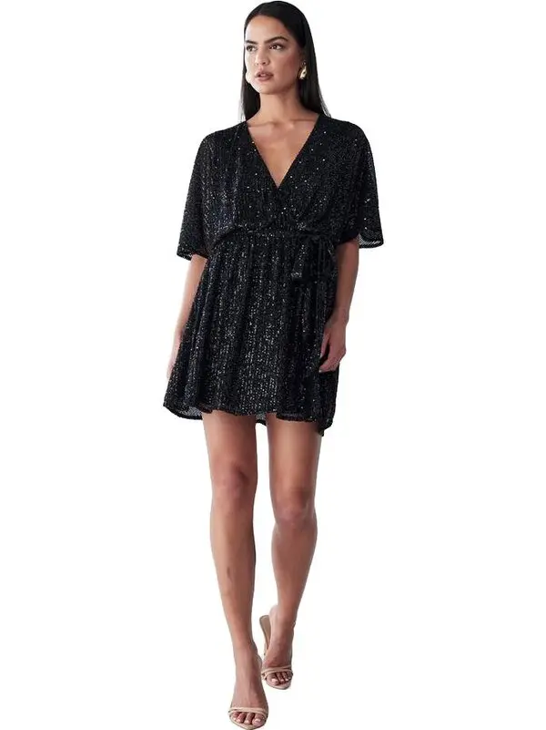 BWLDR Danae Mini Dress - Black Sequin
