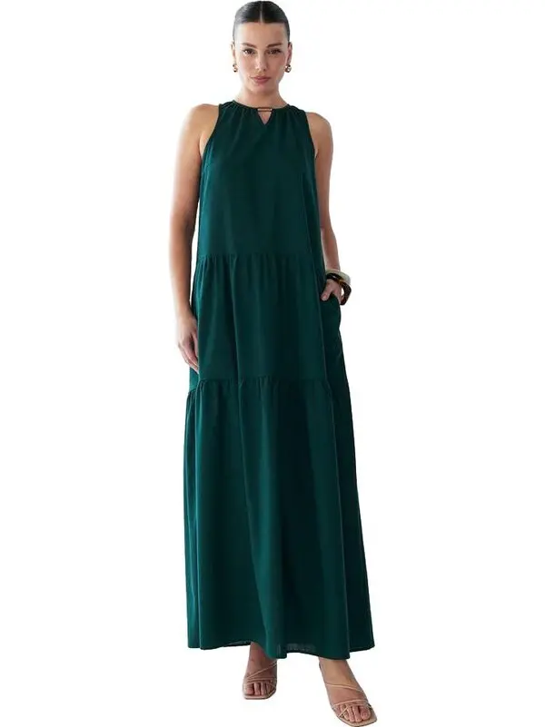 BWLDR Rain Maxi Dress - Emerald