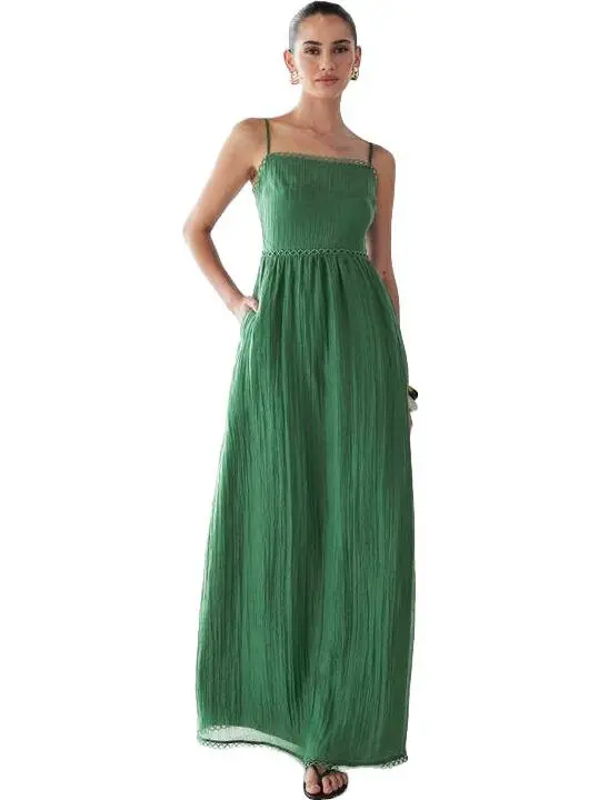 BWLDR Kiara Maxi Dress - Fir Green