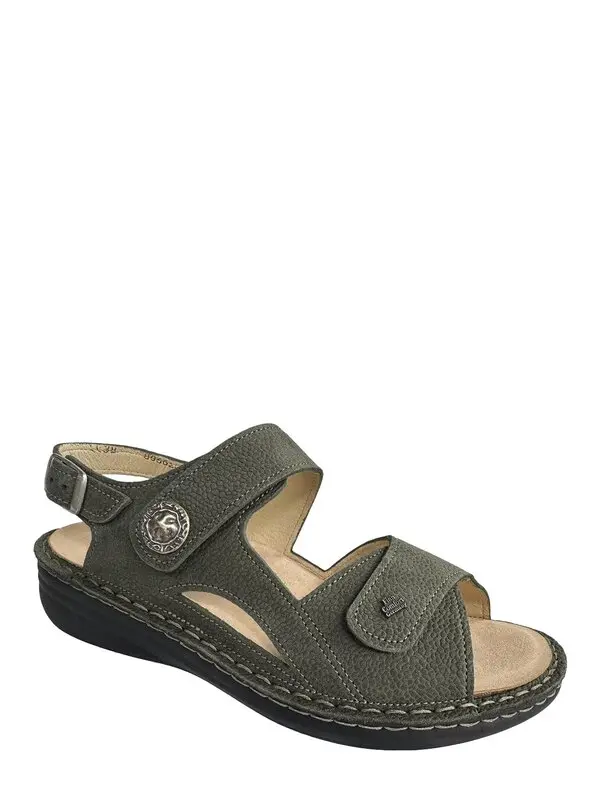 Finn Comfort Barbuda Sandal - Olive Nubuk