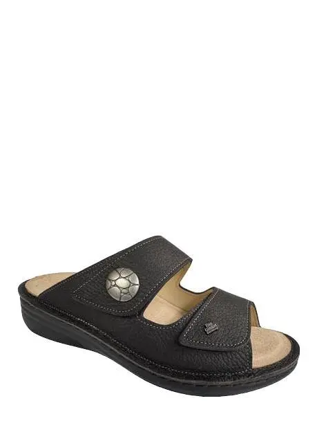 Finn Comfort Moorea Slide Sandal - Dark Brown