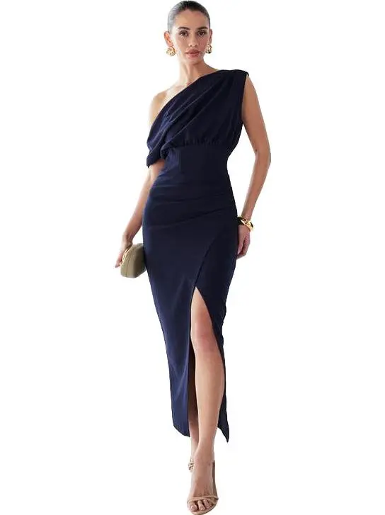 BWLDR Rhodia Midi Dress - Navy Blue