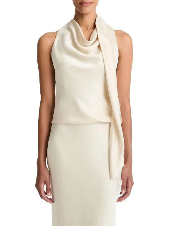 Vince Sleeveless Scarf Satin Top - Bona