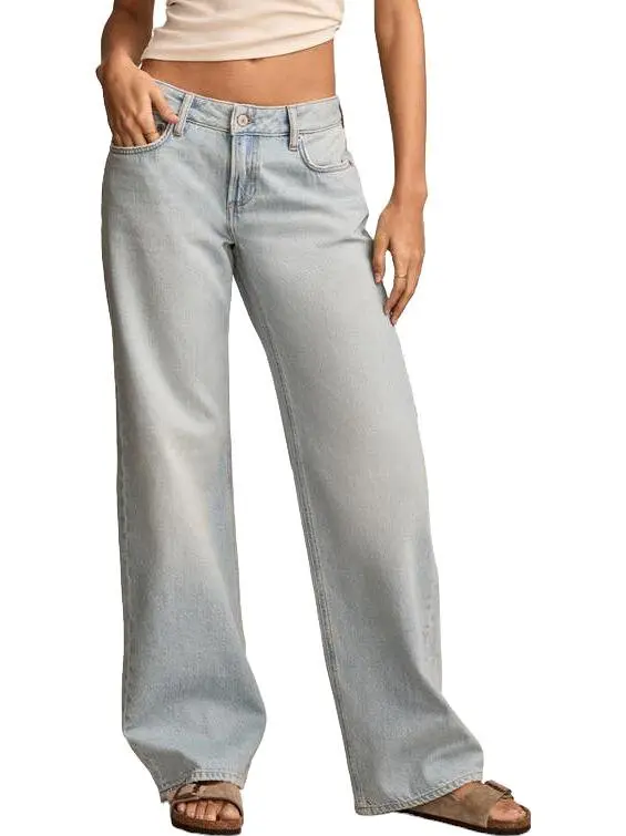Lucky Brand Baggy Wide Leg Jeans - Azure Fade Wash