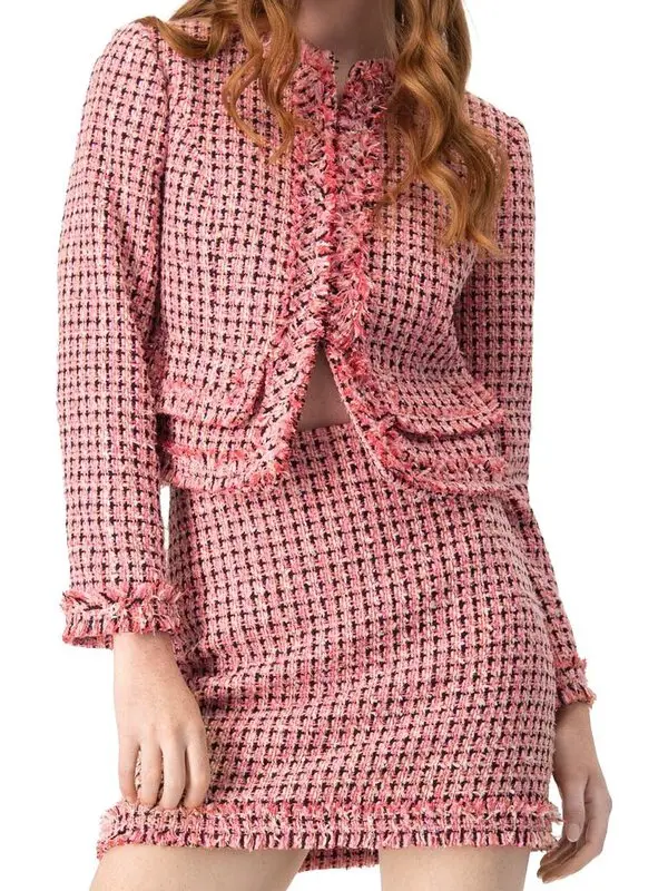 IVONNE Classic Tweed Jacket - Pink