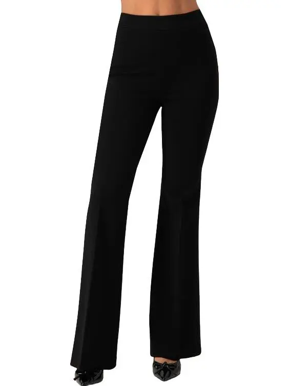 IVONNE Semi-flare Pull-on Pants - Black