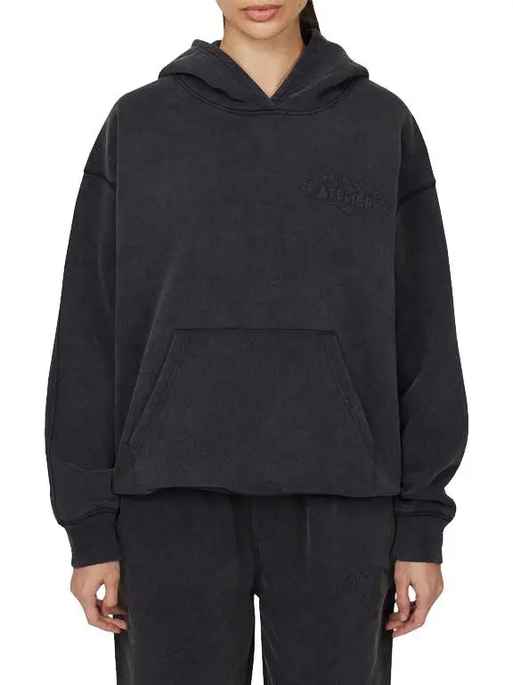 GOOD FOR NOTHING Relaxed Fit Pullover Hoodie - Black