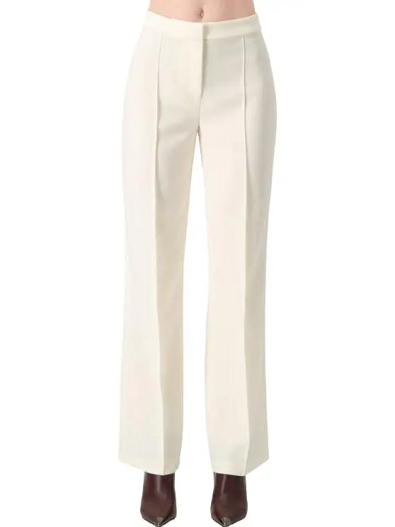 IVONNE Straight-leg Tailored Trousers - Natural