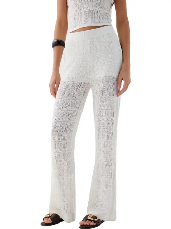 SCALPERS Pointelle Trousers - White