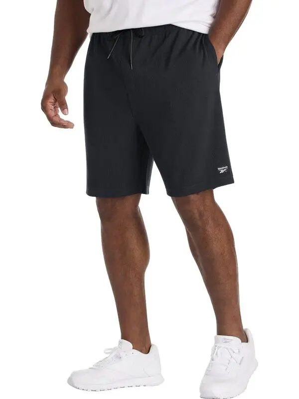 REEBOK Big & Tall Performance Textured Shorts - Black