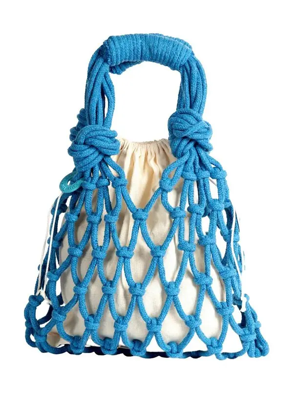 TIN MARIN Trenza Macramé Net Tote - Ocean Blue