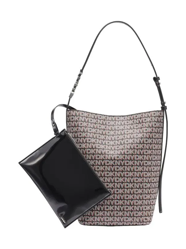 Dkny Avril Bucket Bag - Black/saddle