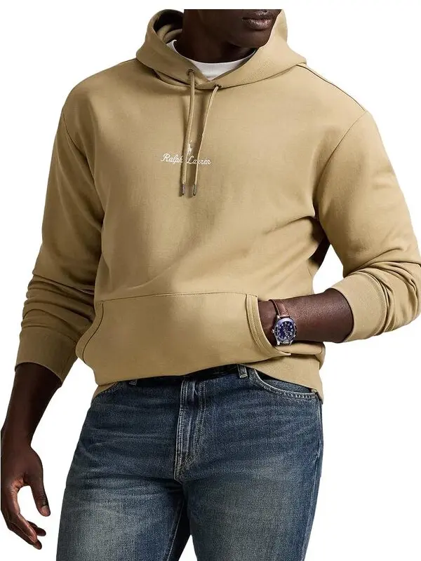 Ralph Lauren Big & Tall Logo Double-knit Hoodie - Surrey Tan
