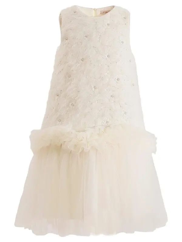 TULLEEN Sparkle Tulle Dress - Cream