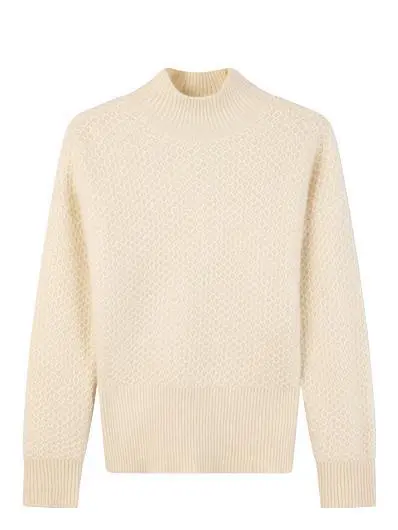 Gobi Cashmere High-neck Knitted Sweater - Off White