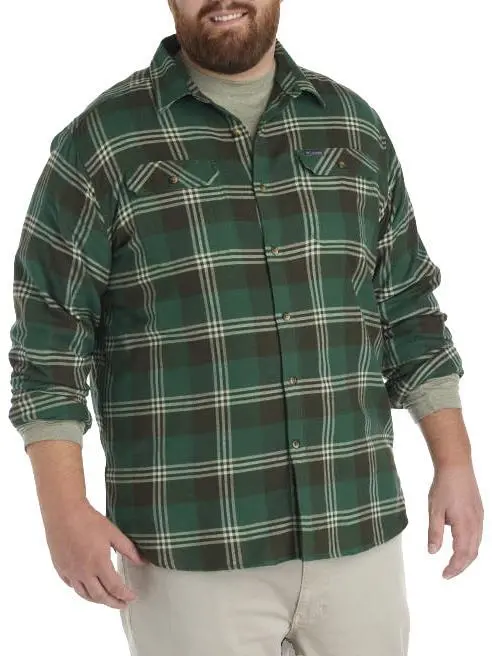 Columbia Big & Tall Flare Stretch Flannel Sport Shirt - Rainforest