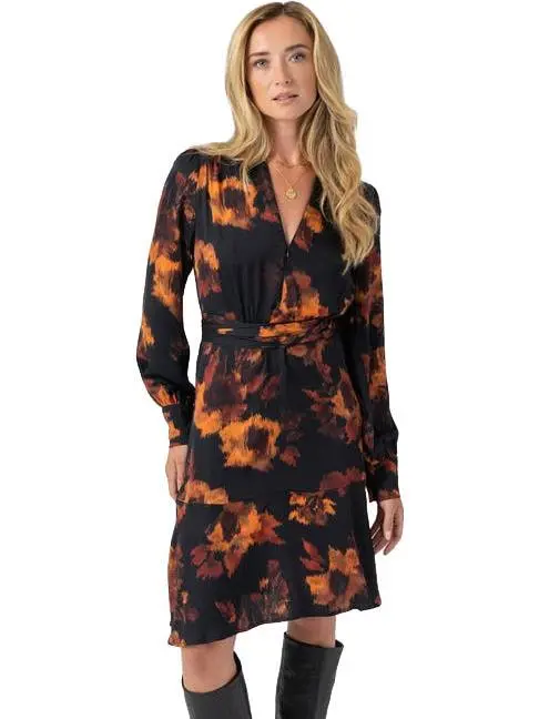 SAINT + SOFIA Mini Adaline Zip Up Dress - Autumn Floral