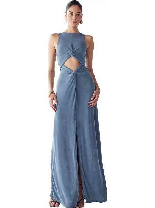 ST MRLO Malia Maxi Dress - Steel Blue