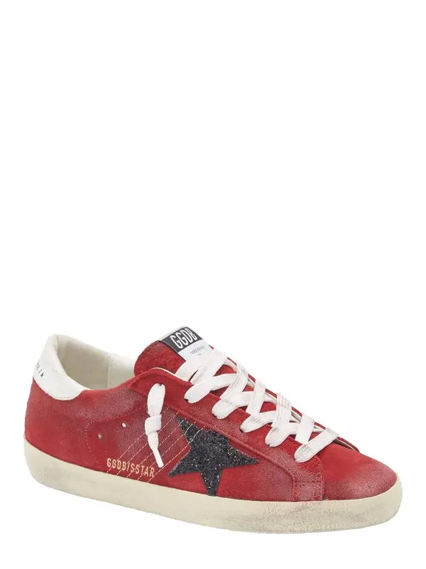 GOLDEN GOOSE Super-star Low Top Sneaker - Red/black/white