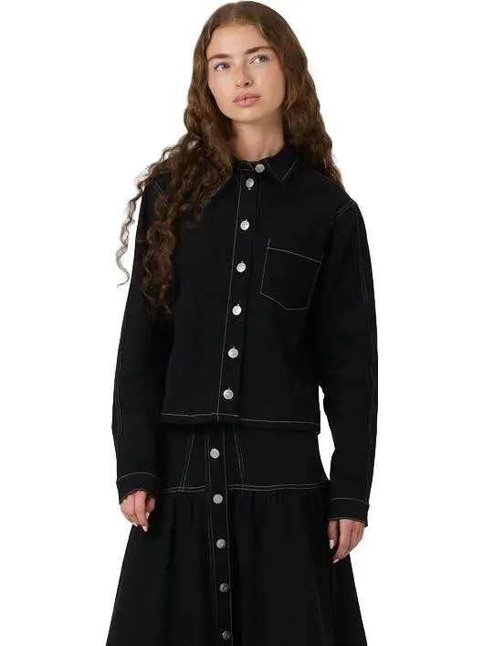 BY TESS COLLECTION Blake Denim Jacket - Black